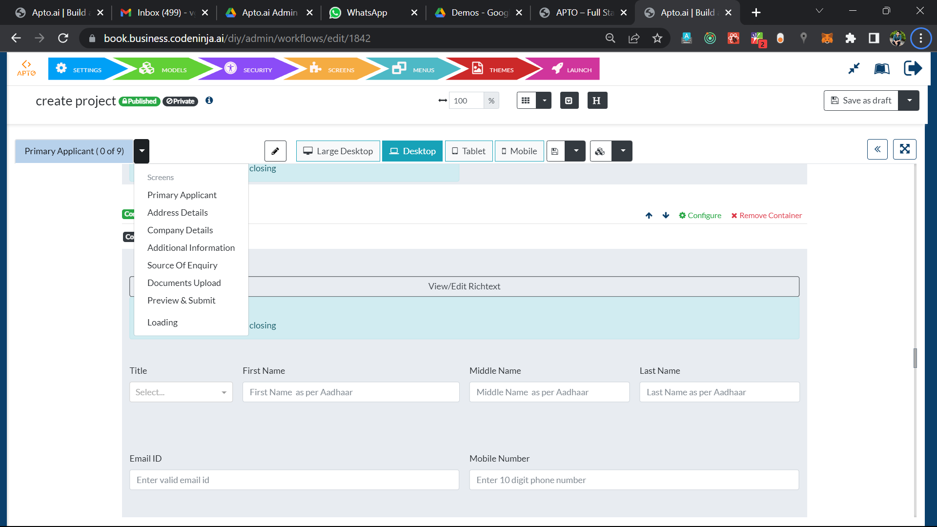 APTO – Full Stack Accelerator